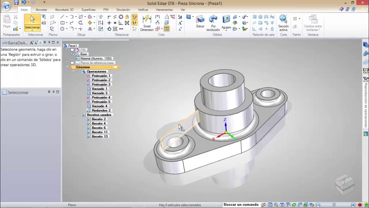 Aplicando Solid Edge St8 Parte 1 Youtube