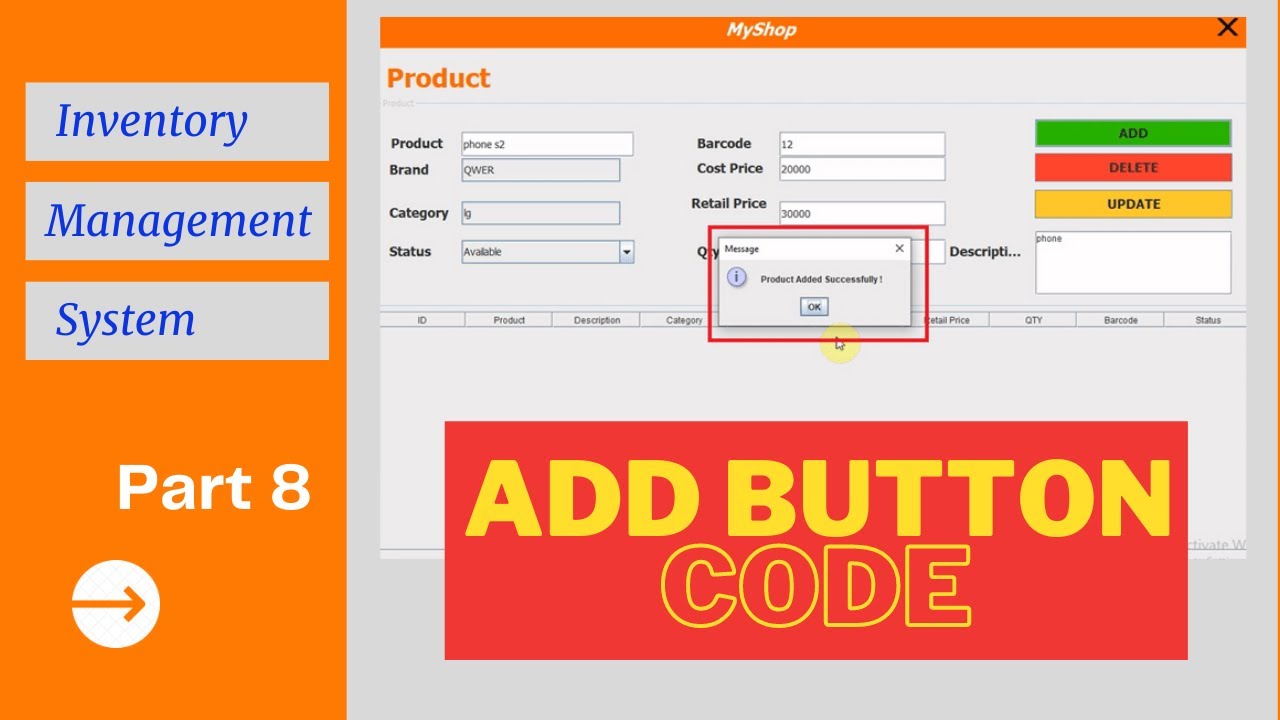 Inventory Management System In Java Part 8 Youtube