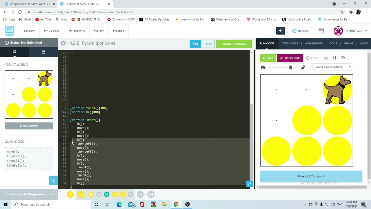 More Karel Codehs Tutorial Youtube