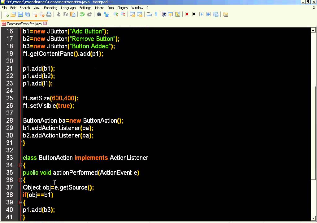 Java Swing Event Listener At Ben Birtwistle Blog