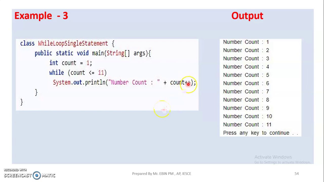 Java Module 2 Topic 9 Loop While Loop Youtube