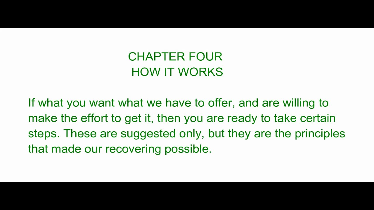 Narcotics Anonymous Original Basic Text Grey Book Chapter 4 How