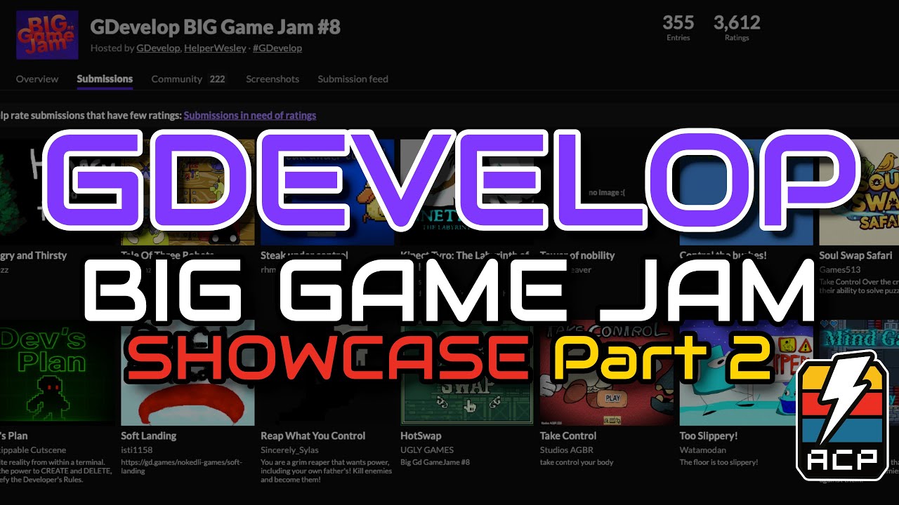 Gdevelop Big Game Jam 8 Showcase 2 Youtube
