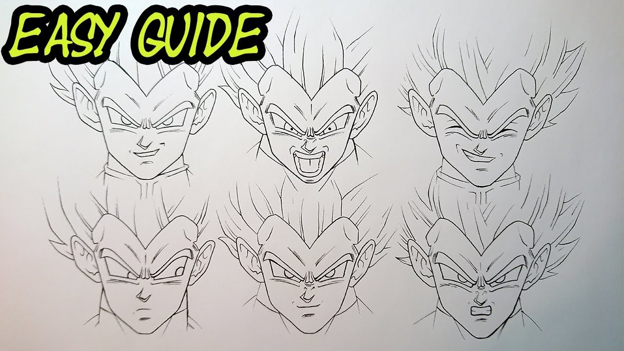 How To Draw A Dragon Ball Z Face