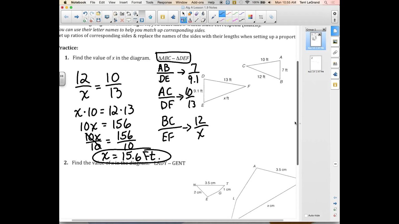 Alg A L 1 9 Notes Recording Youtube