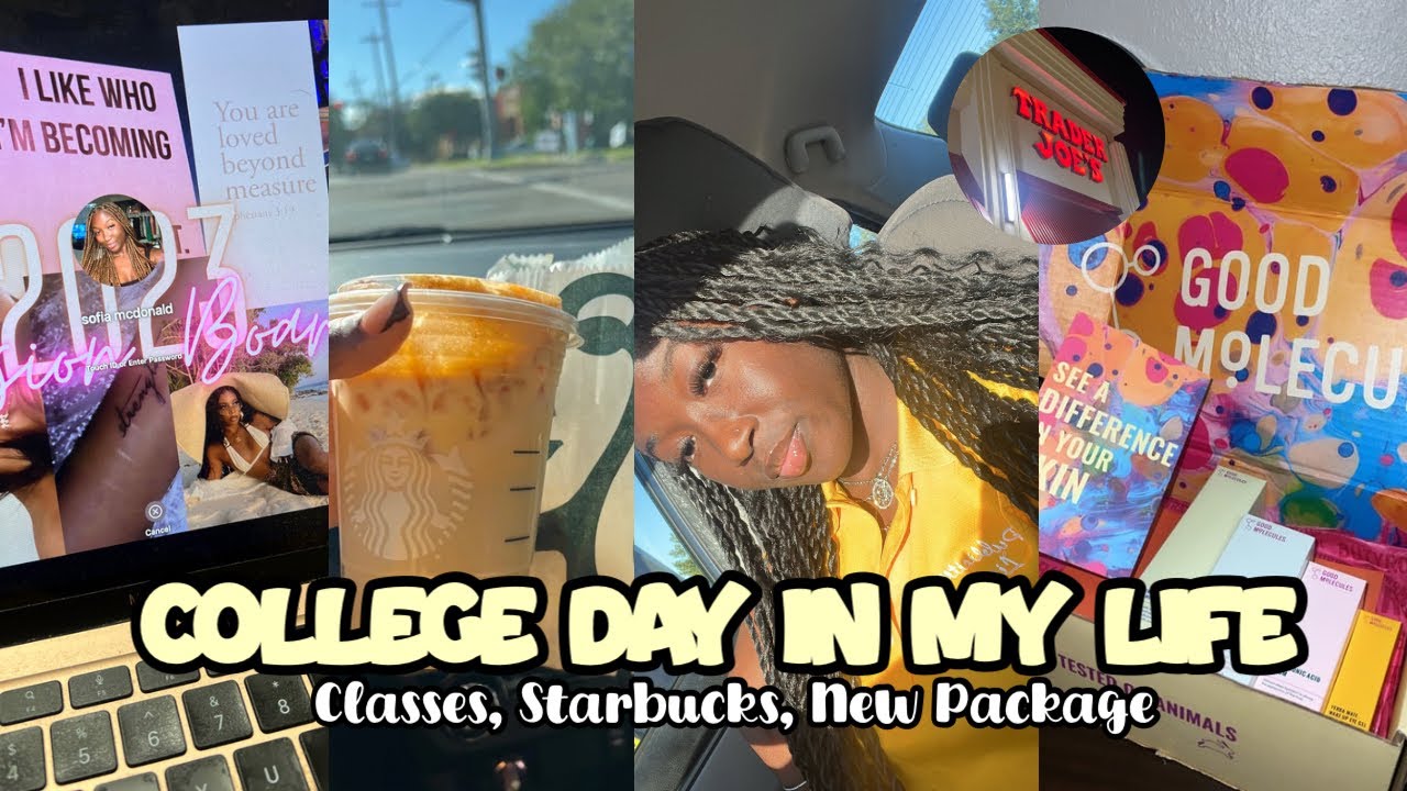 College Day In My Life тшж Classes Starbucks Pr Package Grocery