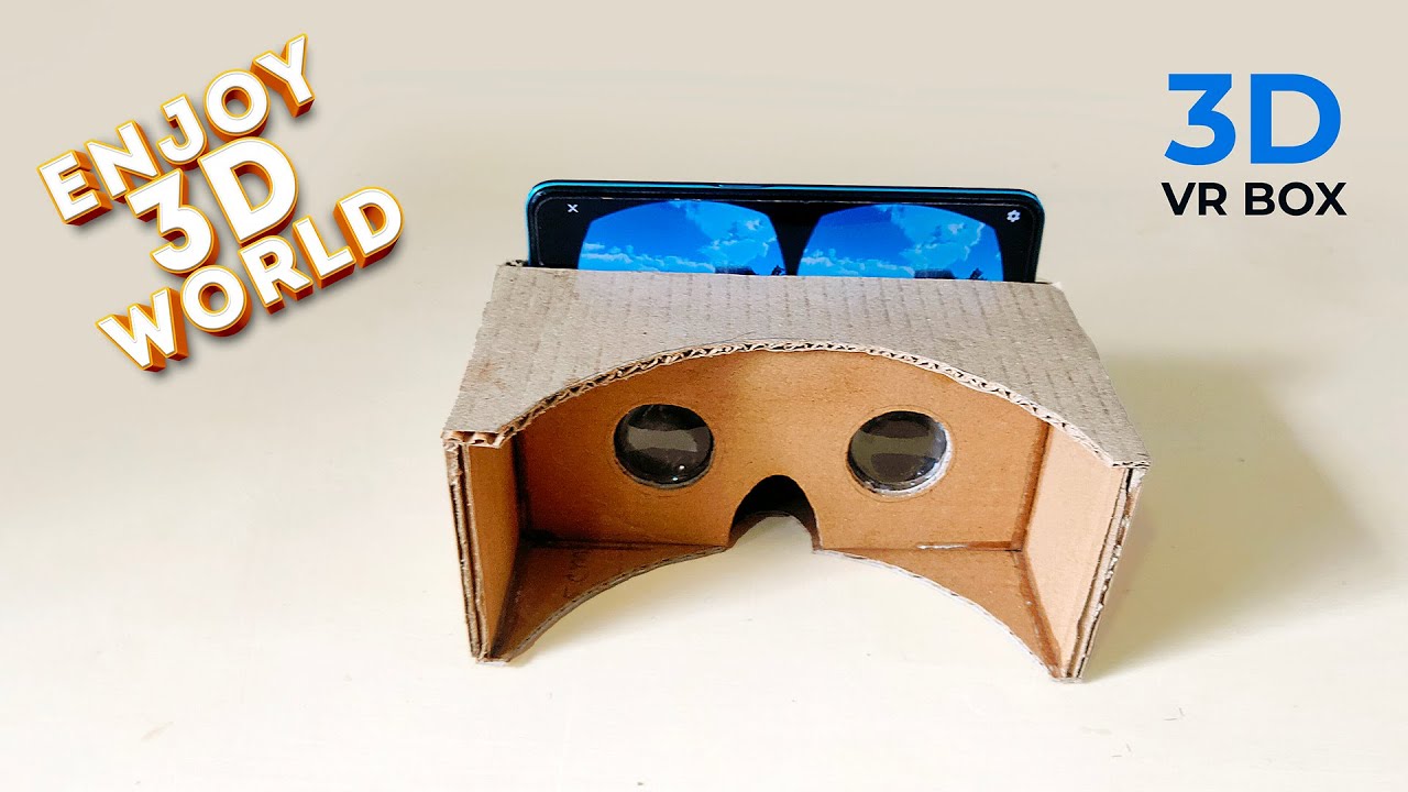 How To Make A Vr Box By Cardboard Diy 3d Vr At Home Youtube