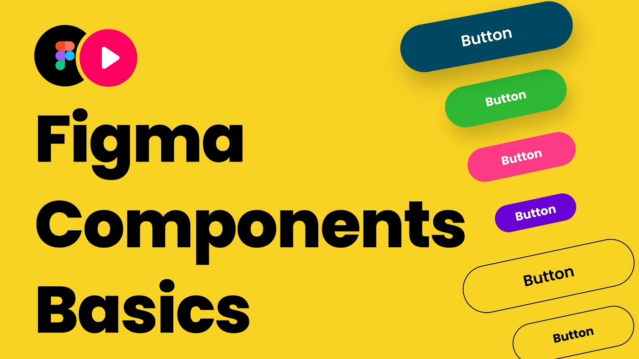 Figma Component Basics With Examples Figma Components Youtube