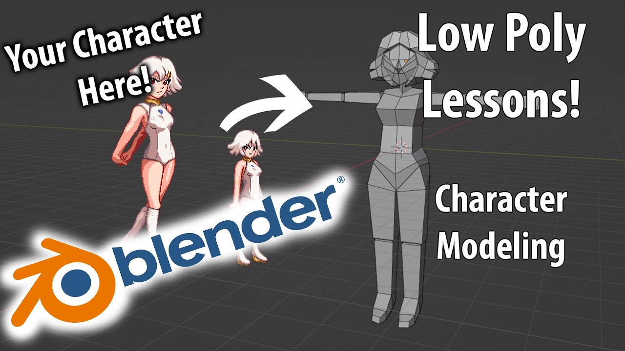 Low Poly Character Modeling Tutorial 1 Youtube