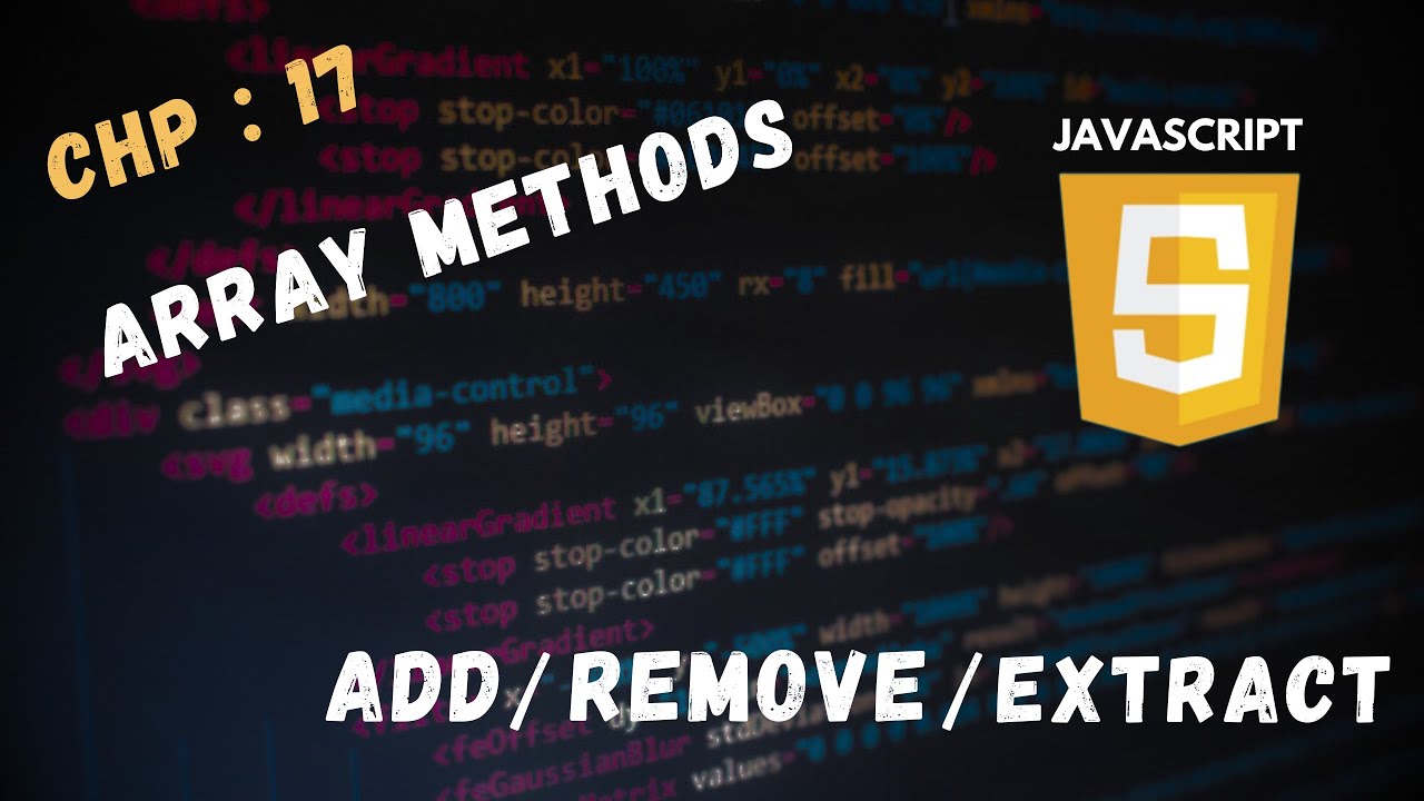 Javascript Tutorial 24 Arrays Method Shift Unshift Splice Slice