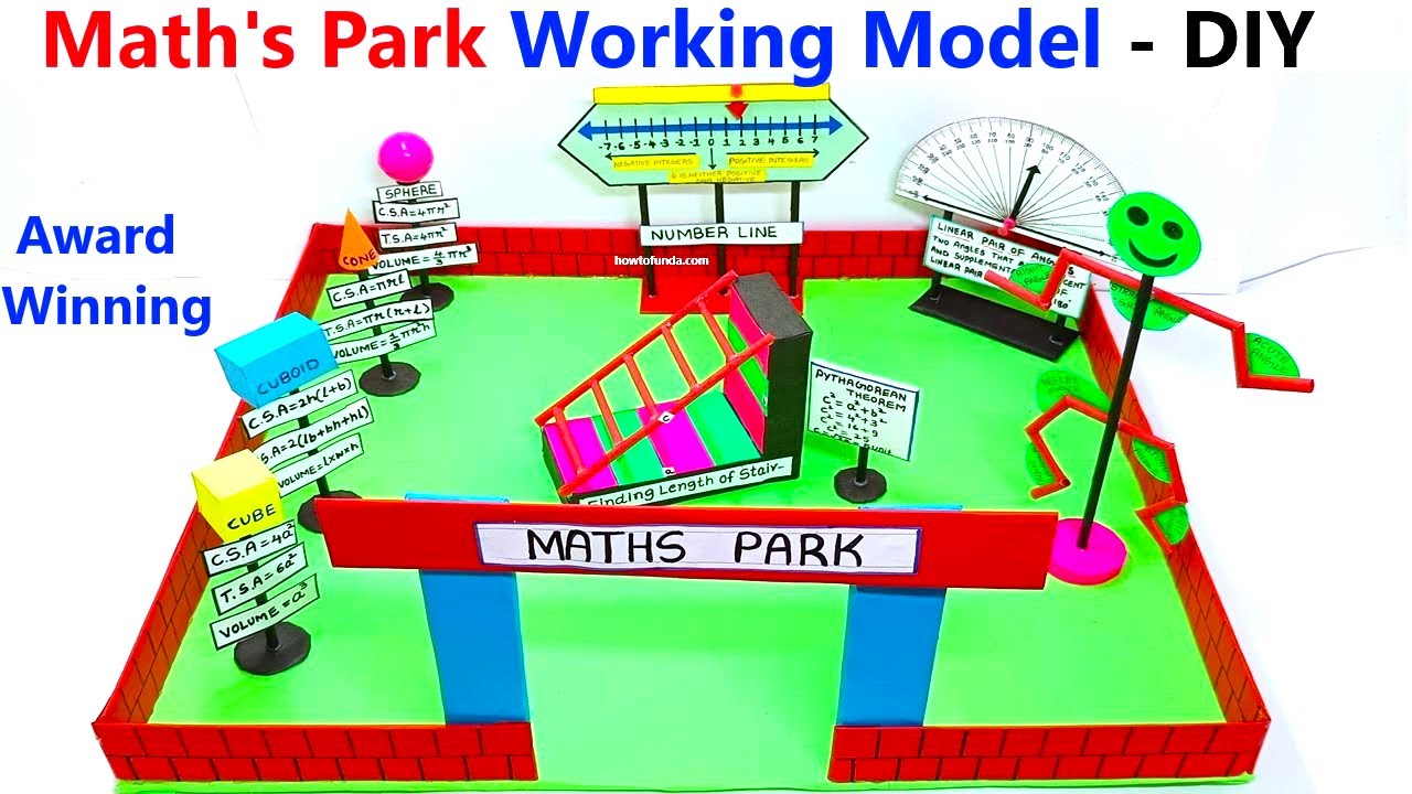 Maths Park Working Model Diy Maths Project Howtofunda