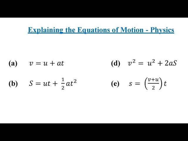 Linear Motion Physics