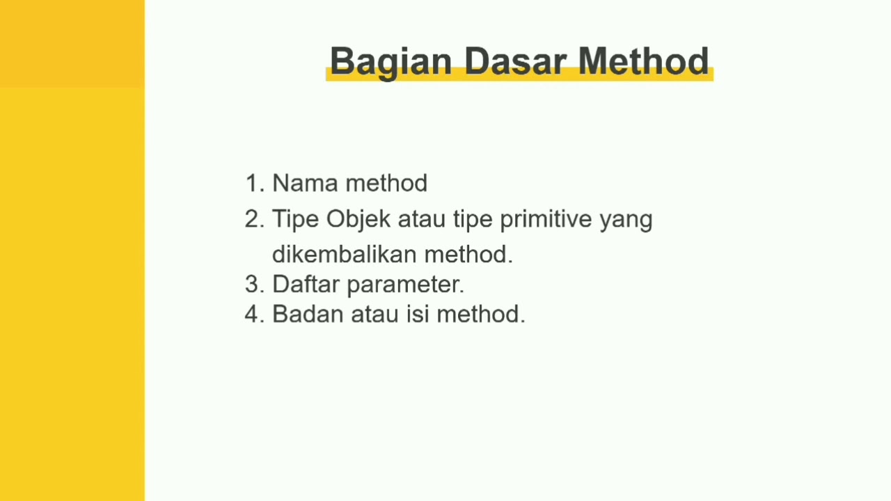 Belajar Java Class Object Method Constructor Youtube