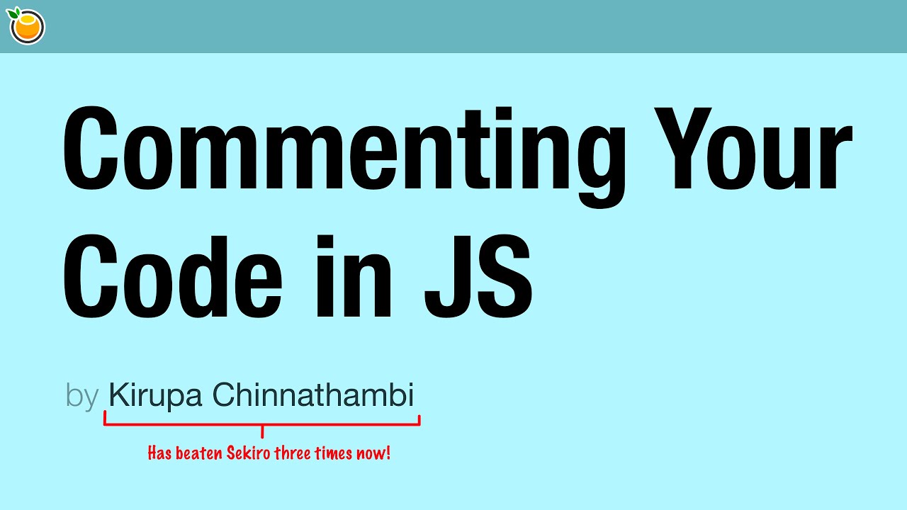 Commenting Your Code In Javascript Youtube