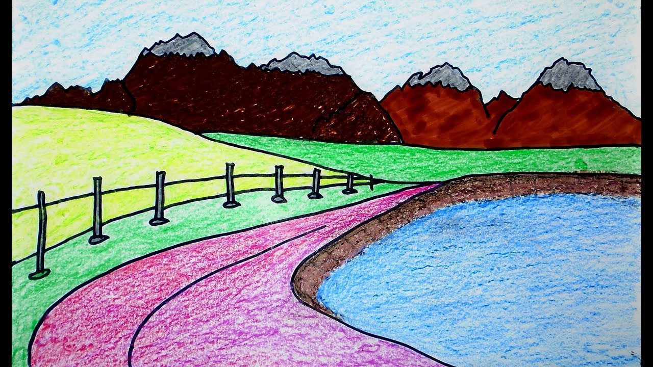 Easy Landscape Drawing Tutorial Design Talk