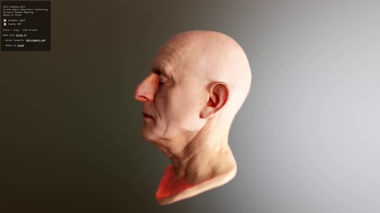 Webgl Skin Rendering Experiment Youtube