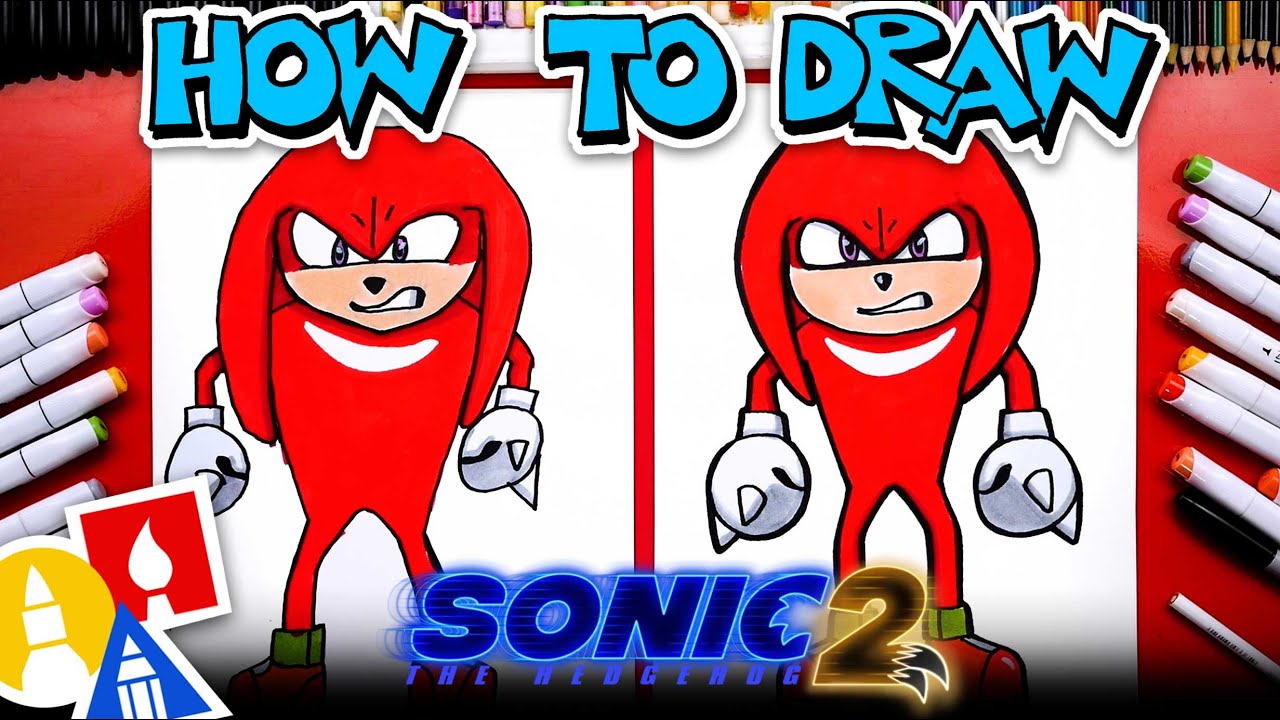 How To Draw Knuckles From Sonic Step By Step