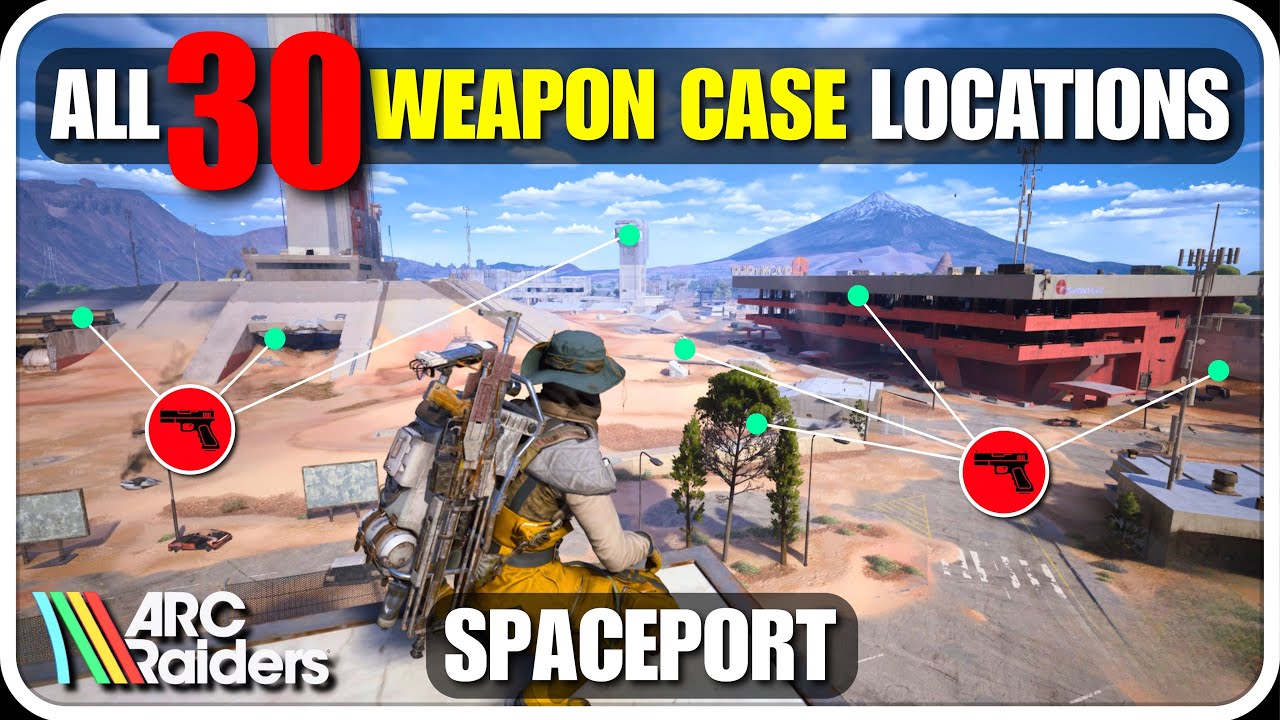 All Weapon Case Locations Spaceport Arc Raiders Youtube