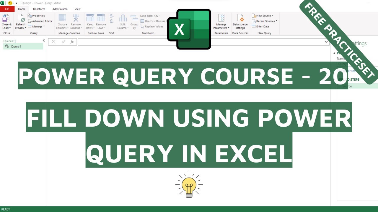 20 How To Fill Down Using Power Query In Excel Youtube