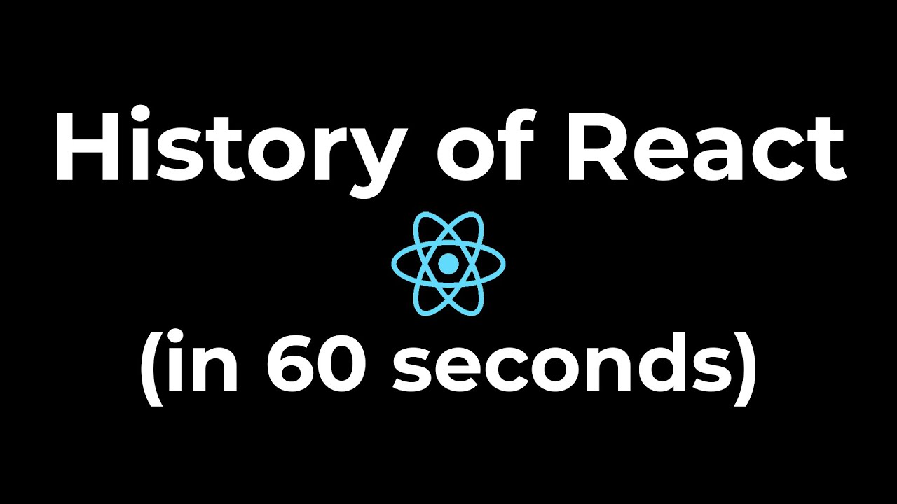History Of React In 60 Seconds Youtube