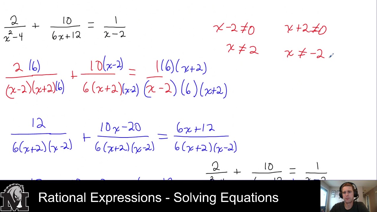4 Rational Expressions Solving Rational Equations Youtube