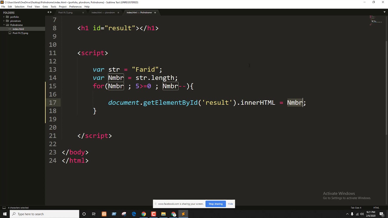 Palindrome Using Javascript Youtube