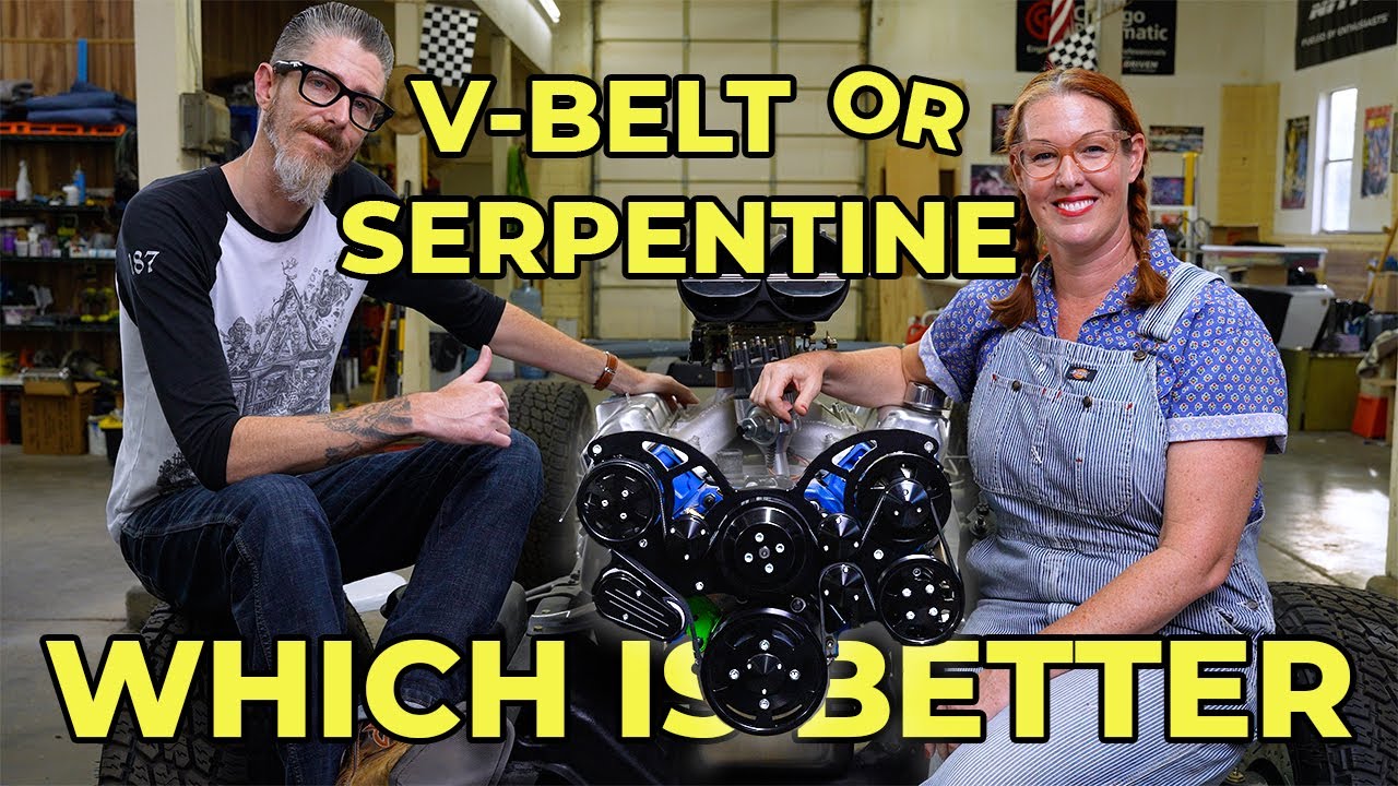 V Belt Vs Serpentine Engine Accessory System Extra Good Youtube