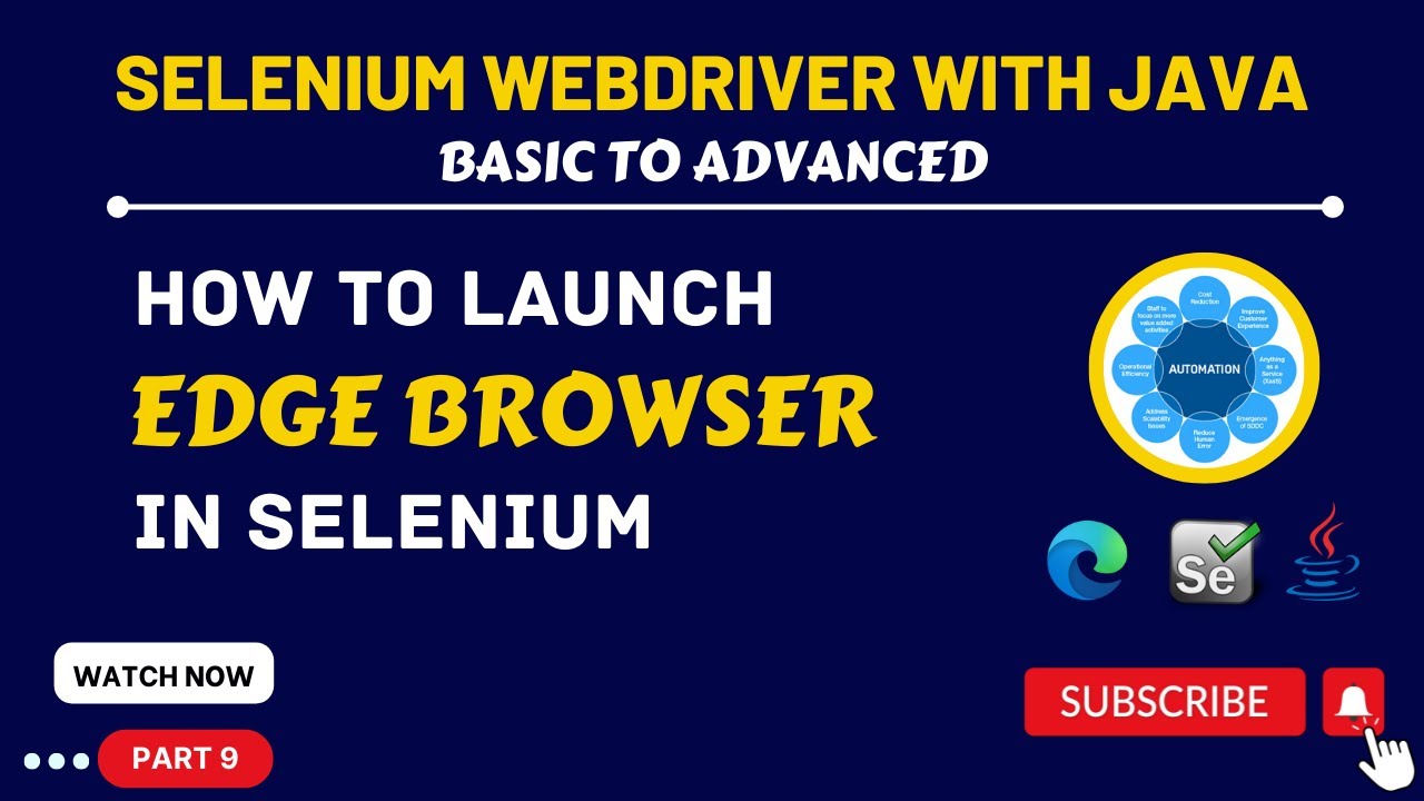 Automation Testing Tutorial For Beginners How To Launch Edge Browser