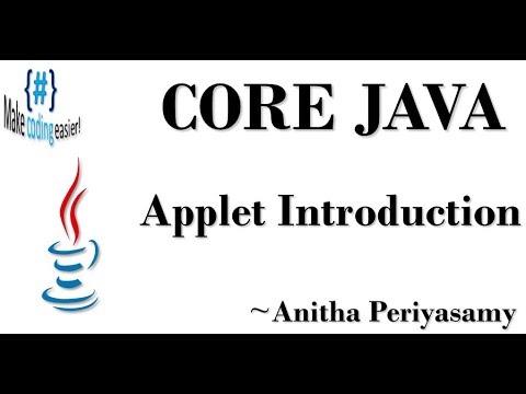 Applet Introduction Java Programming Youtube