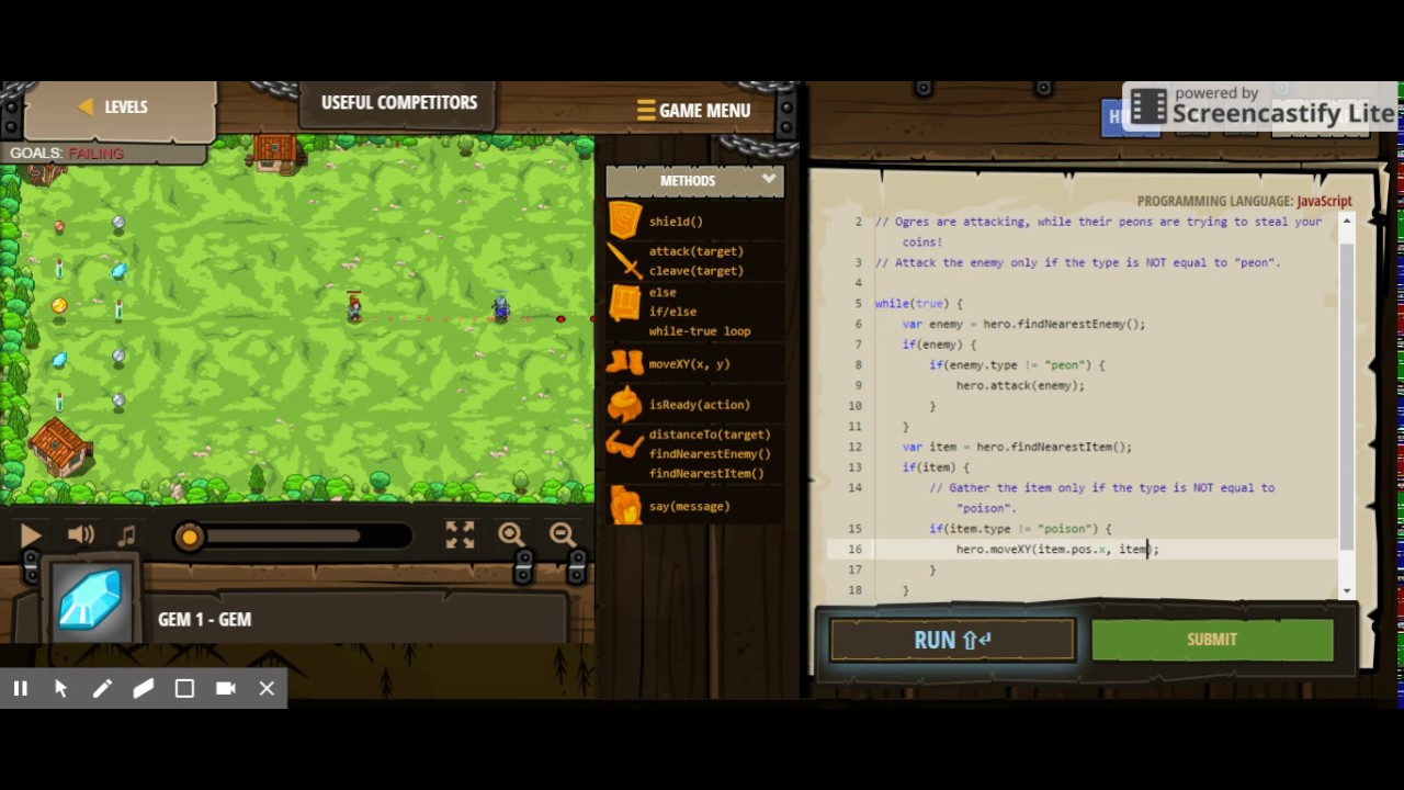 Codecombat Forest Useful Competitors Youtube