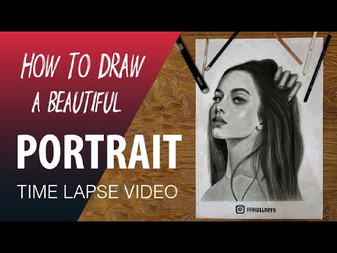 How To Draw A Face Portrait Drawing Full Time Lapse Video Youtube