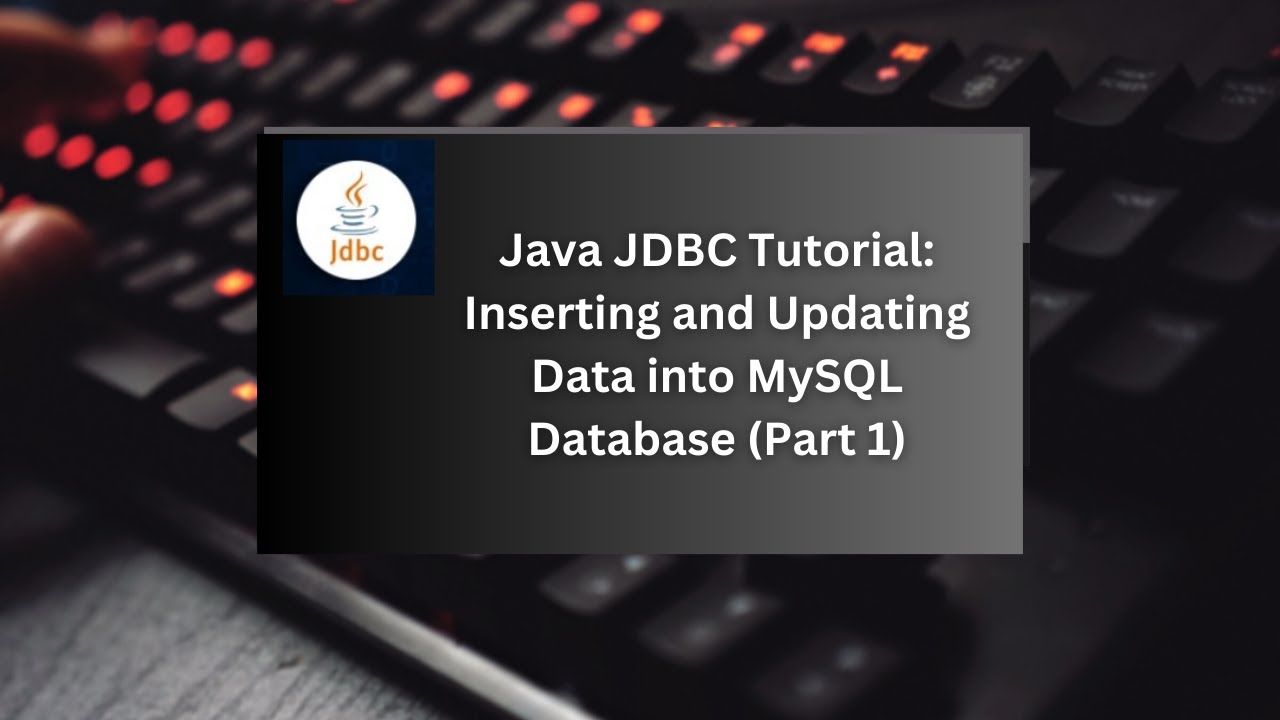 Java Jdbc Tutorial Inserting And Updating Data Into Mysql Database