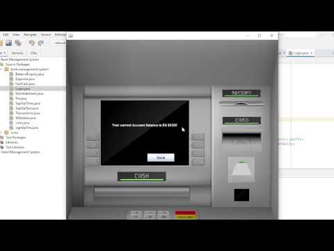 Atm Simulator Machine Project By Java And Mysql Database With Full