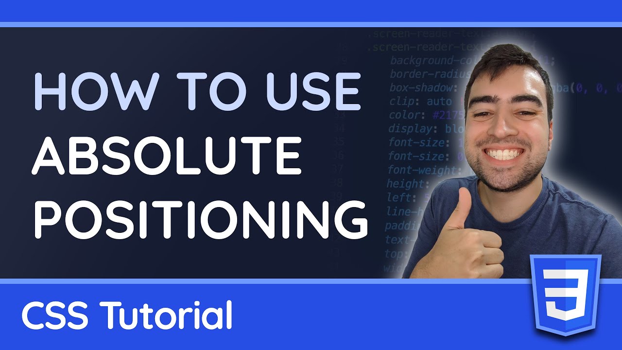 Absolute Positioning Css Tutorial Youtube