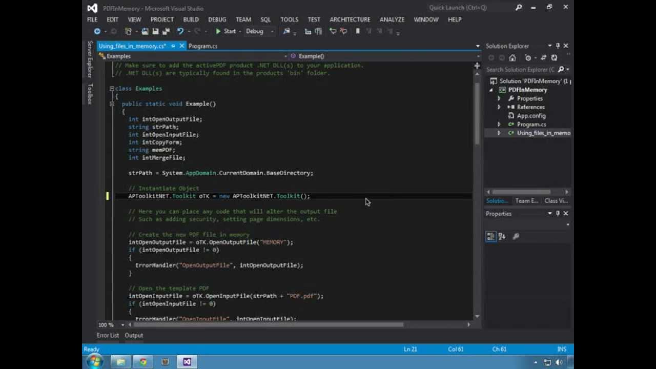 Activepdf Toolkit Using Pdfs In Memory Youtube