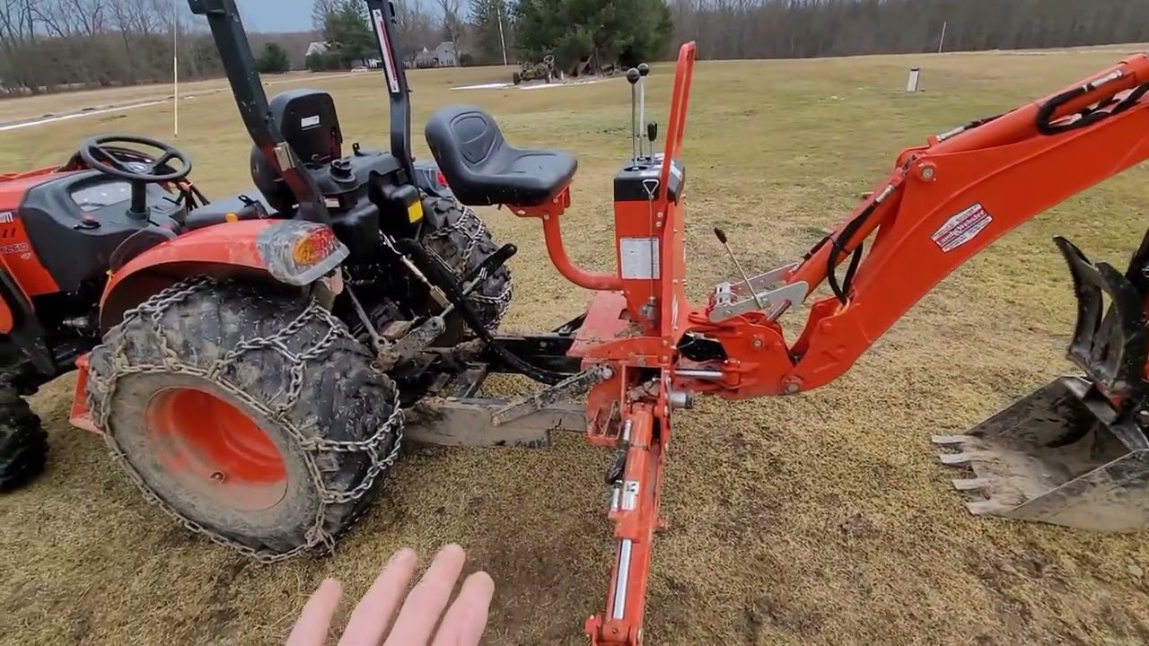 Kioti Kb2475l Backhoe Removing Off My Kioti Ck2610 Youtube