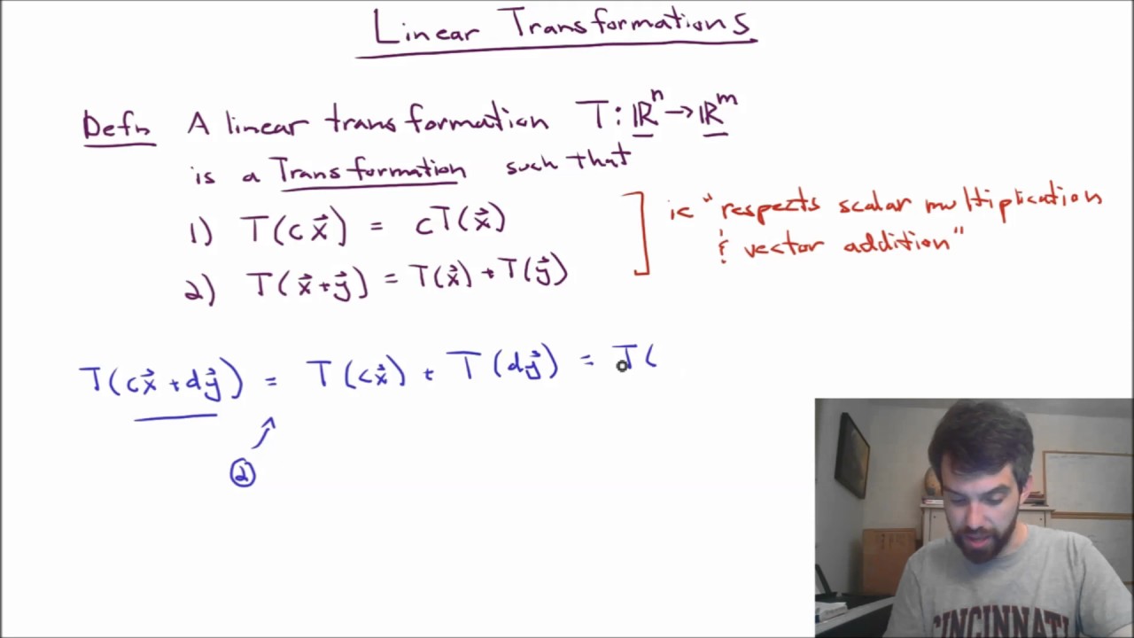 Linear Transformations Youtube