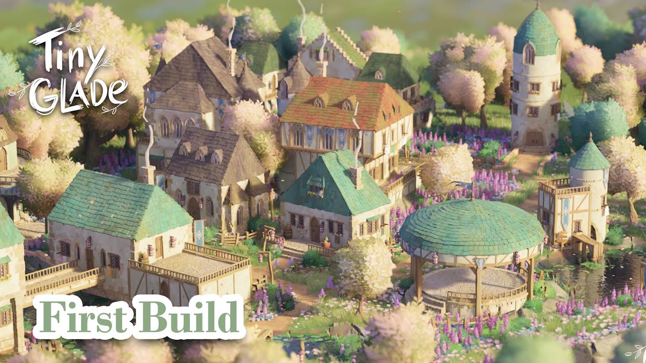 First Build In Tiny Glade Cozy Town Youtube