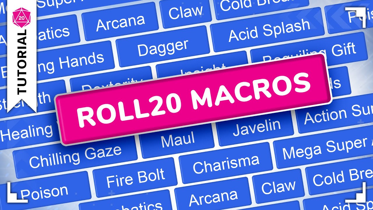 Roll20 Macros Roll20 Tutorial Youtube