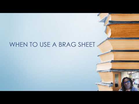 Creating A Brag Sheet Youtube