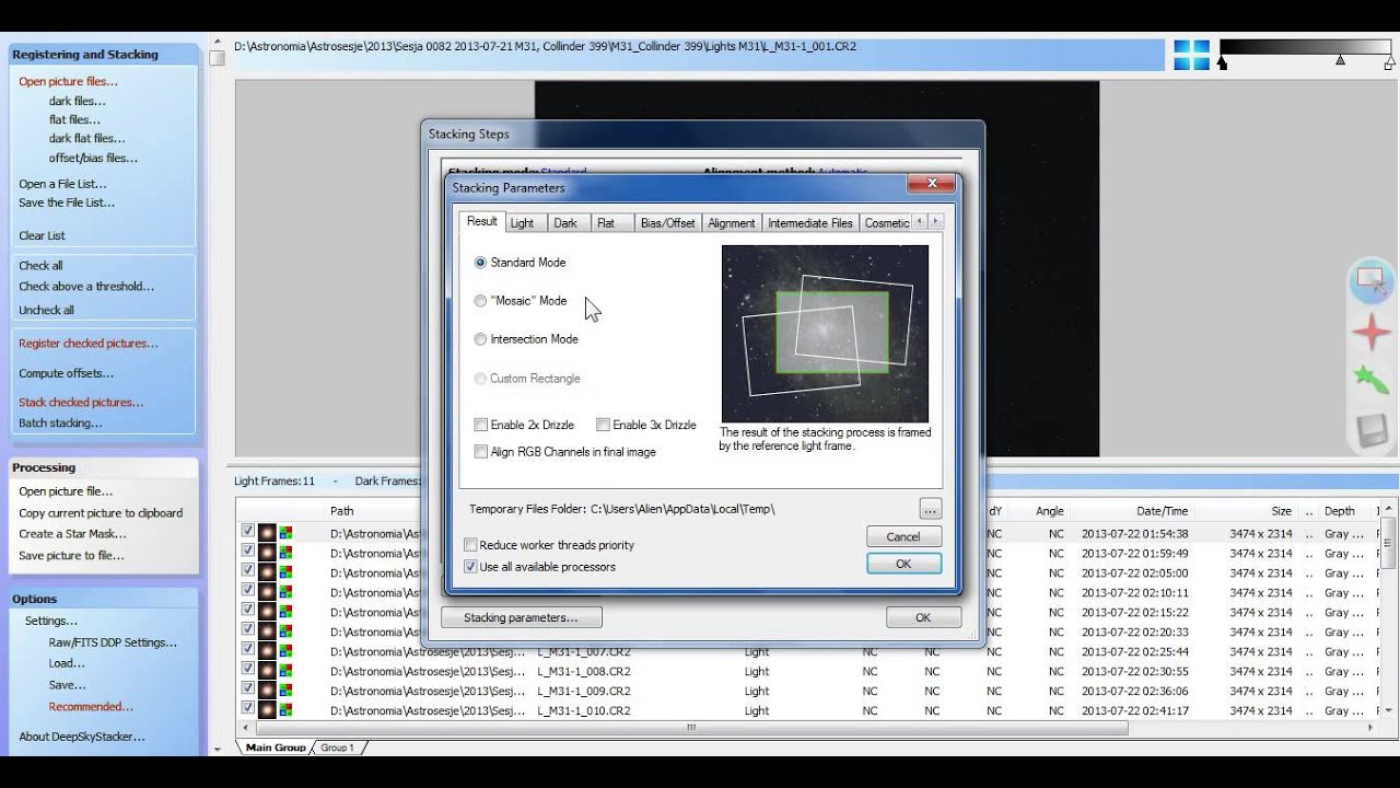 Deepskystacker Part 1 Stack Deep Sky Youtube