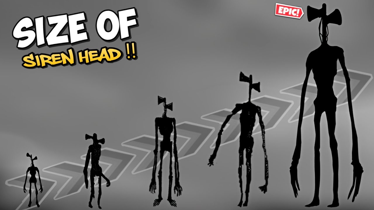 All 5 Size Of Siren Head Comparation Youtube