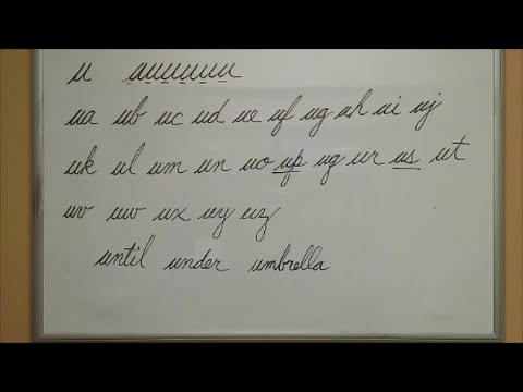 How To Connect Cursive U American Handwriting Youtube