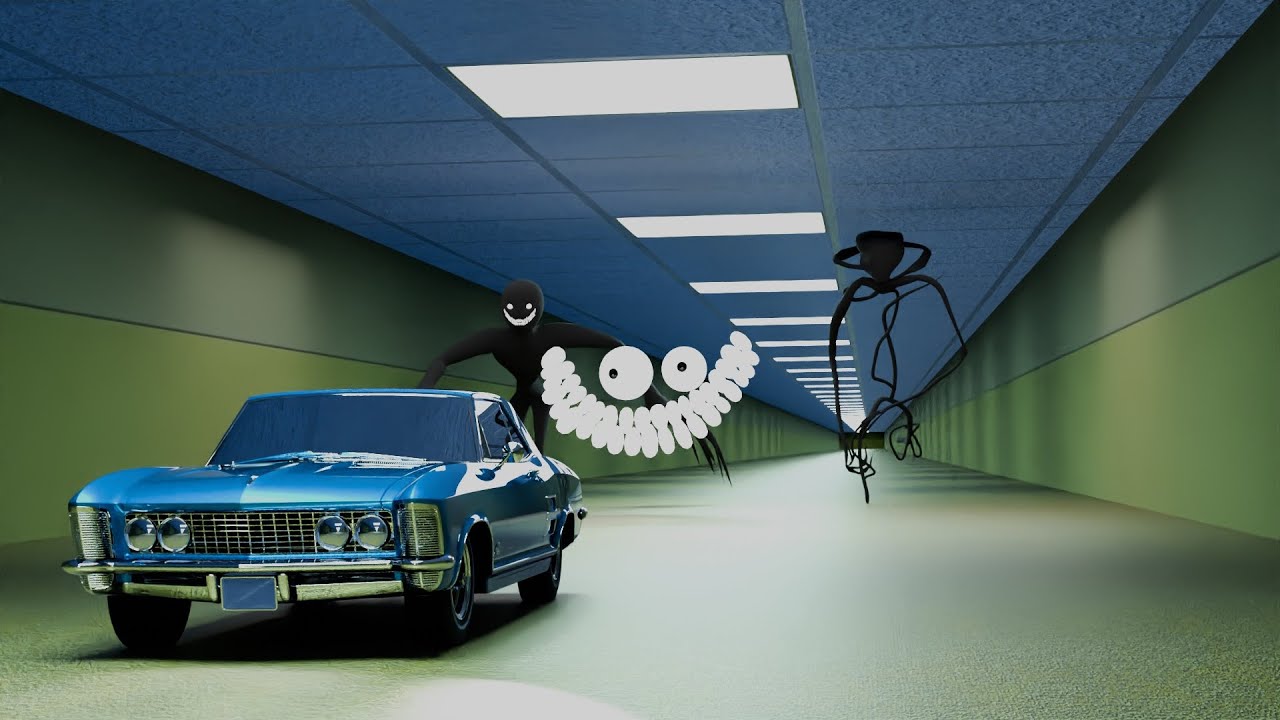 Backrooms Level Run For Your Life In A Car Youtube