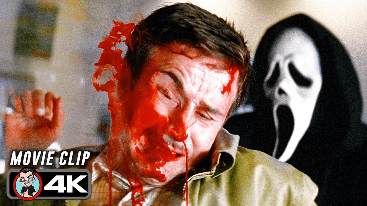 Ghostface Finishes Dewey Off Scream 2 1997 Movie Clip 4k Youtube