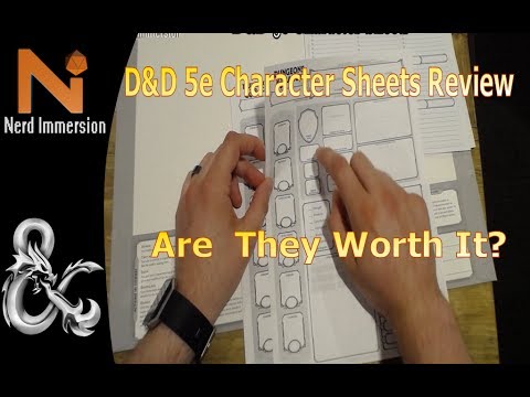 D D 5e Character Sheet Folder Review Nerd Immersion Youtube