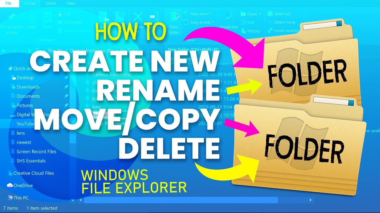 How To Create A New Folder Rename Move Copy Delete Folder