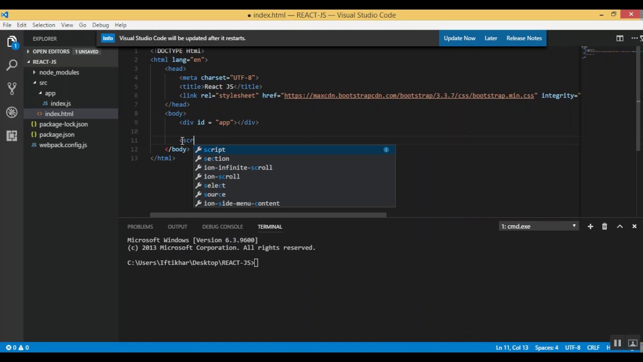 React Js Tutorial Youtube