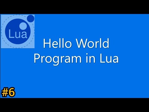 Hello World Lua Language Youtube