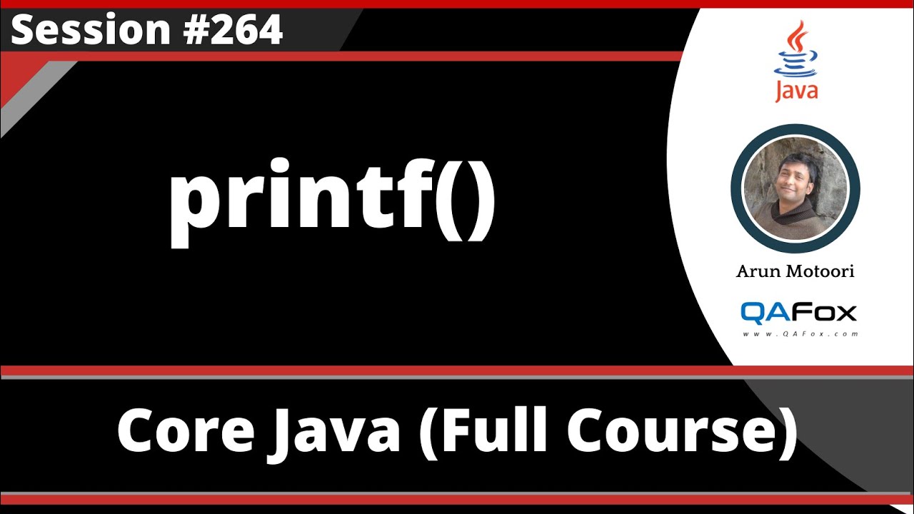 Java Part 264 Using Printf Youtube